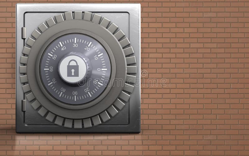 3d safe metal safe stock illustration. Illustration of generic - 98578159