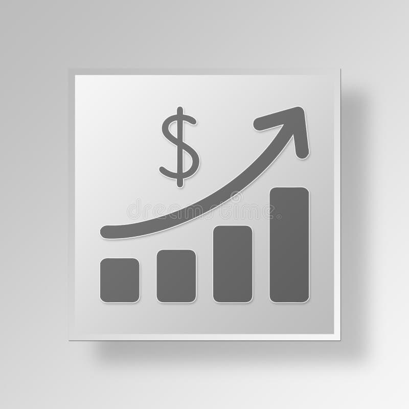 3d sales icon stock illustration. Illustration of bank - 15425249