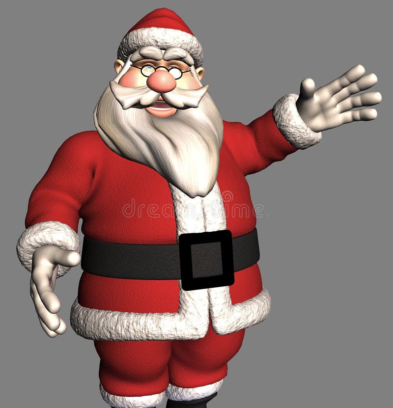 3d Santa Claus stock illustration. Illustration of graphic - 45644801