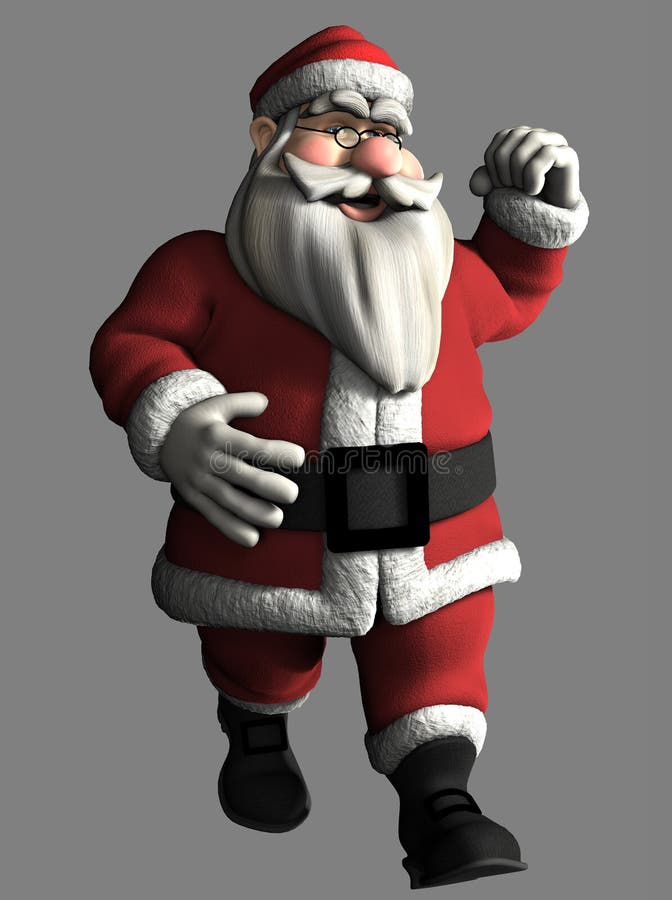 3d Santa Claus stock illustration. Illustration of plump - 46080238