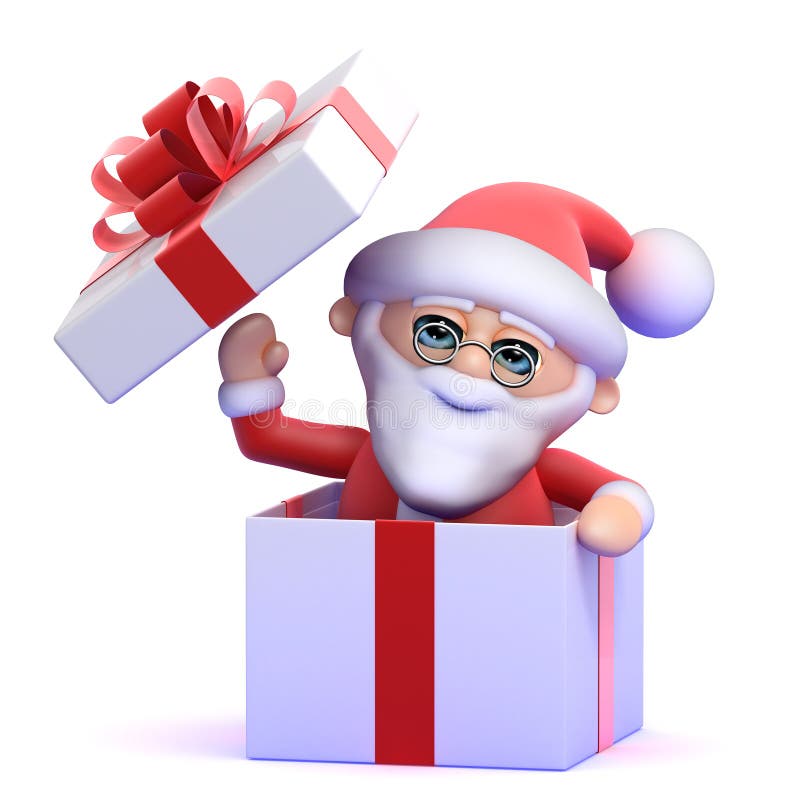 3d Santa Claus surprise! stock vector. Illustration of claus - 41811276