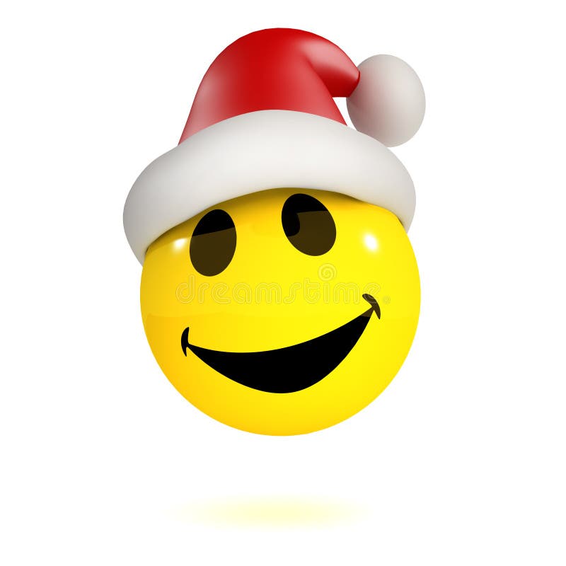 3d Santa smiley stock illustration. Illustration of cartoon - 41776185