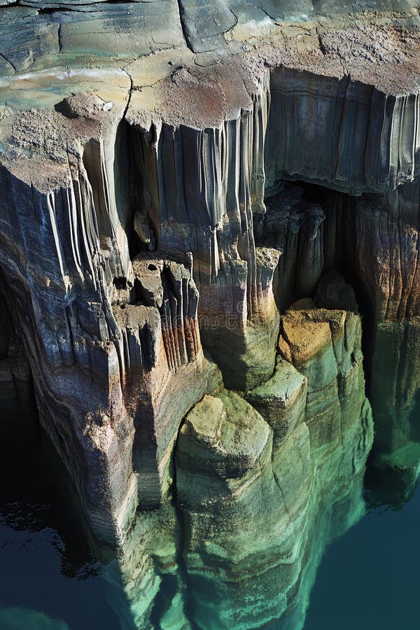 3D Satellite Map of a Coastal Cliff Highlighting Erosion Elevation ...