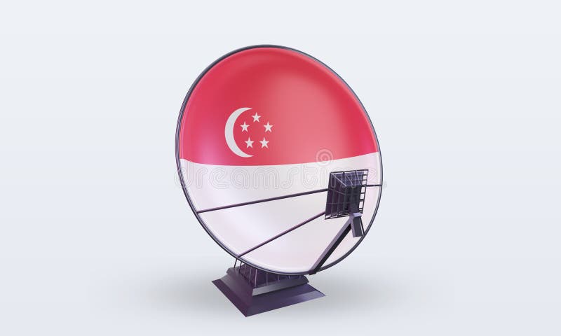 3d Satellite Singapore Flag Rendering Front View Stock Illustration ... 3d Satellite Singapore Flag Rendering Front View Stock Illustration ...