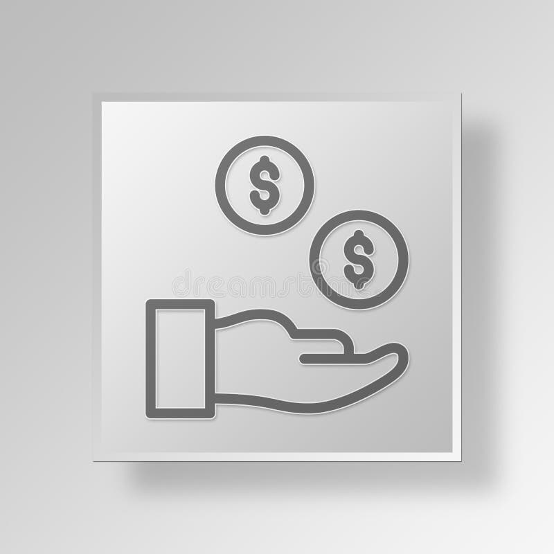 3D Save Money Icon Business Concept Stock Illustration - Illustration ...