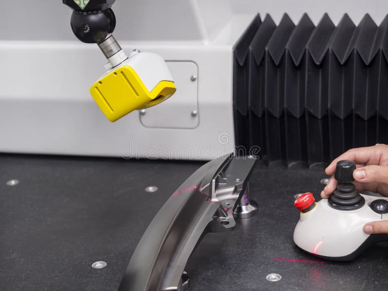 Man or Operator Holding Head of High Technology and Modern Automatic 3d ...