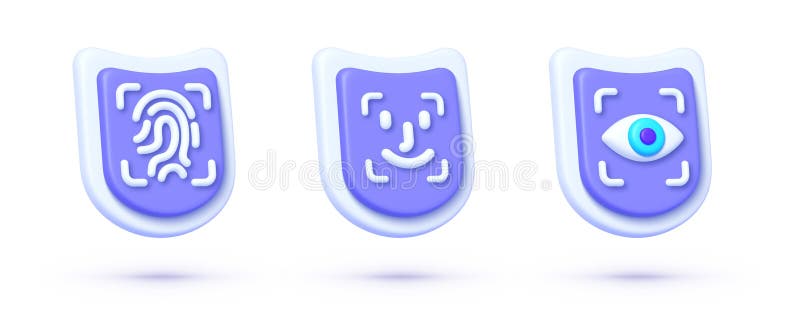 3d Scan Secure Set for Concept Design. Vector Illustration Isolated ...