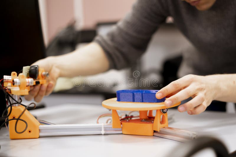 A 3d Scanner the Plastic Detail on the Plate, Innovative Technology To ...