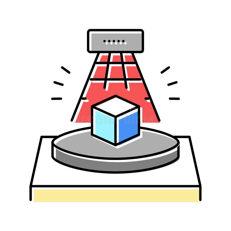 3d Scanning Color Icon Vector Illustration Stock Vector - Illustration ...
