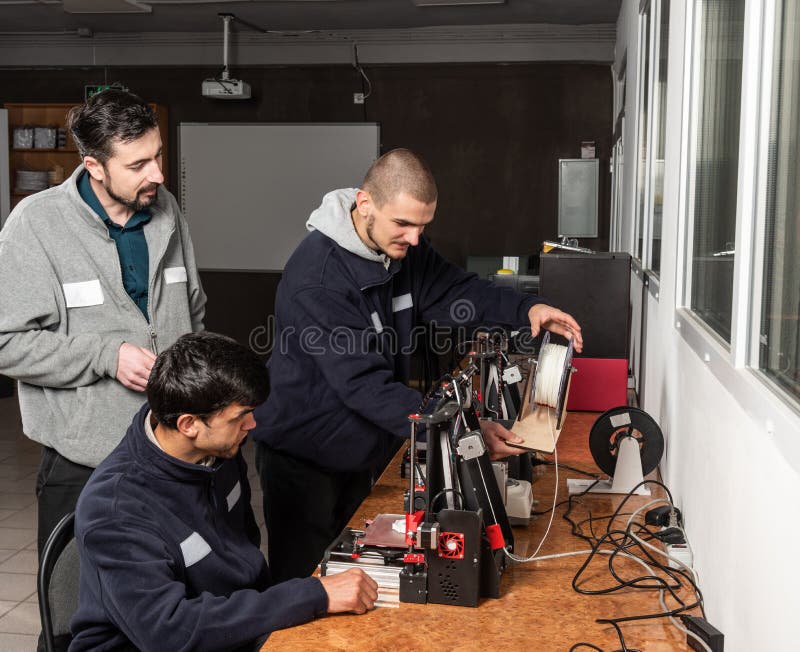 3D Scanning and Printing Training Class Stock Photo - Image of engineer ...