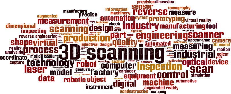 3D scanning word cloud stock vector. Illustration of colect - 217407599