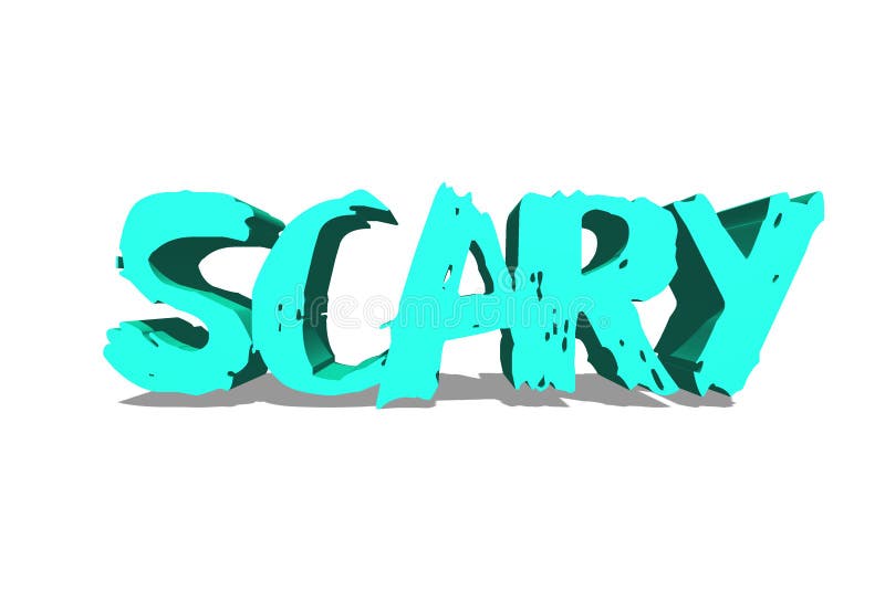 Scary 3d colored logo stock illustration. Illustration of computer ...