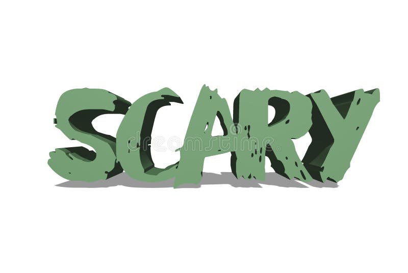 Scary 3d colored logo stock illustration. Illustration of sign - 183977129