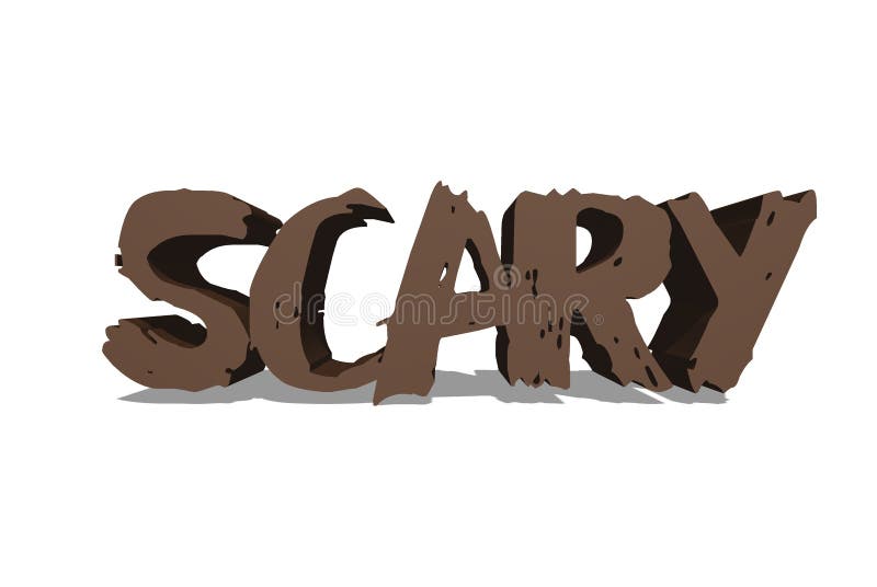 Scary 3d colored logo stock illustration. Illustration of symbol ...