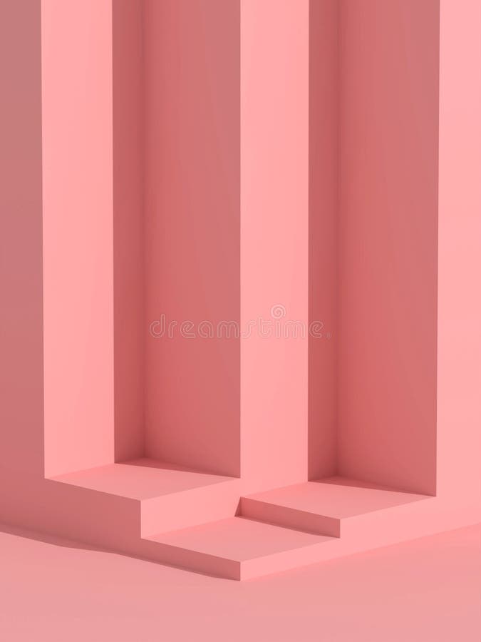 3D Scene Pink Color and Stage for Your Product / 3D Render Stock ...