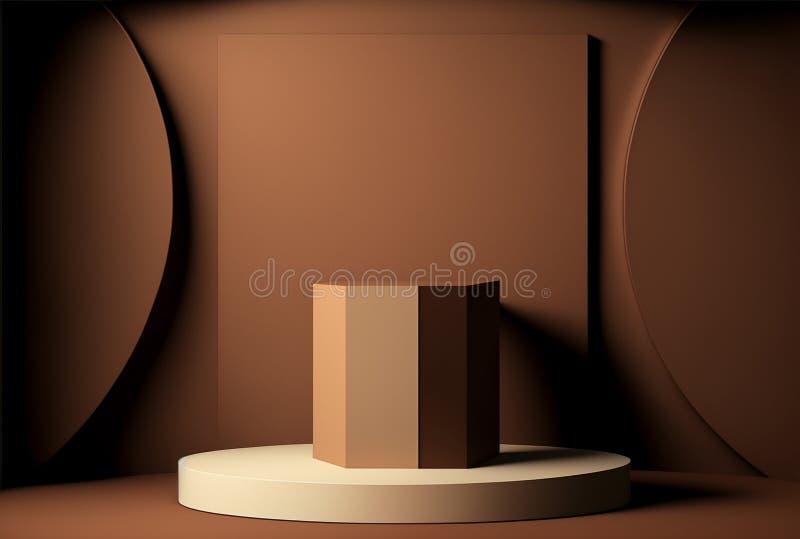 3d Scene Mockup, Matt Mirror Circle and Cylinder Podium Background ...