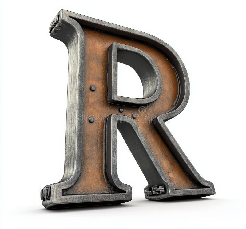 A 3D Sci-fi Logo of the Letter R is Presented with a Cyber ...