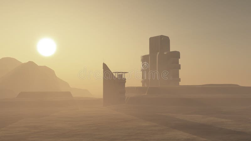 Surreal Sandy Desert Oasis Stock Illustrations – 6 Surreal Sandy Desert ...