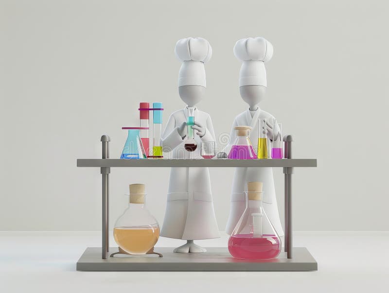 3D scientisists stock illustration. Illustration of laboratory - 328391559