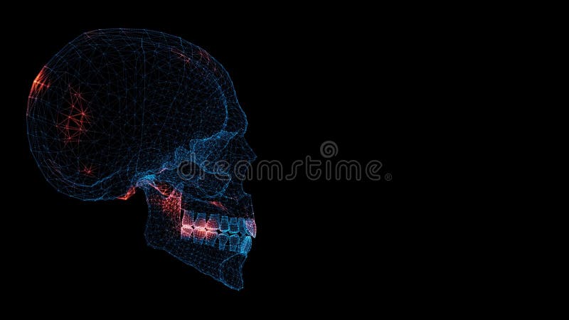 3D Scull Scan. Scull Scanning Interface. HUD Scull Analyze. Medical ...
