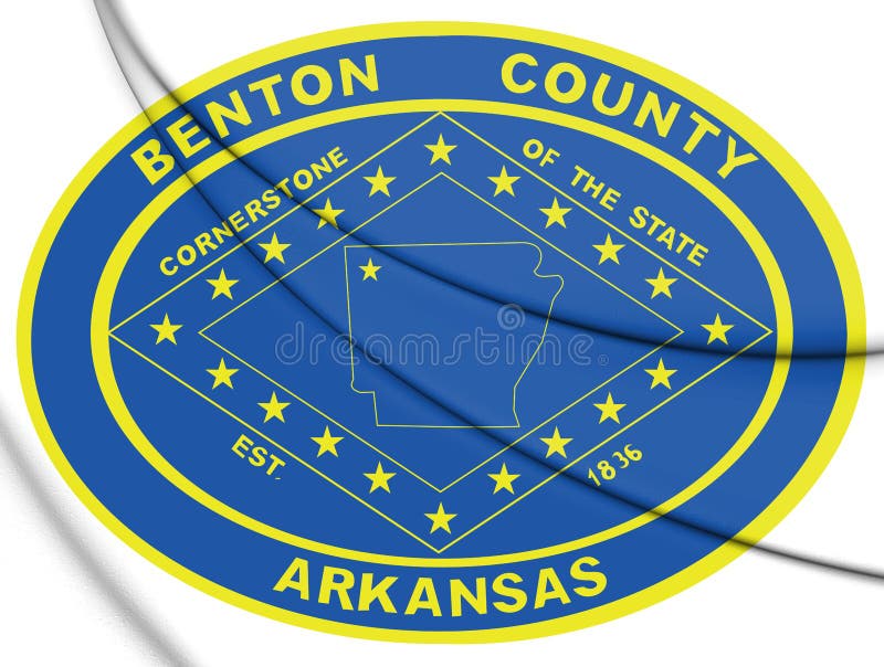 3D Seal of Benton County Arkansas, USA. Stock Illustration ...