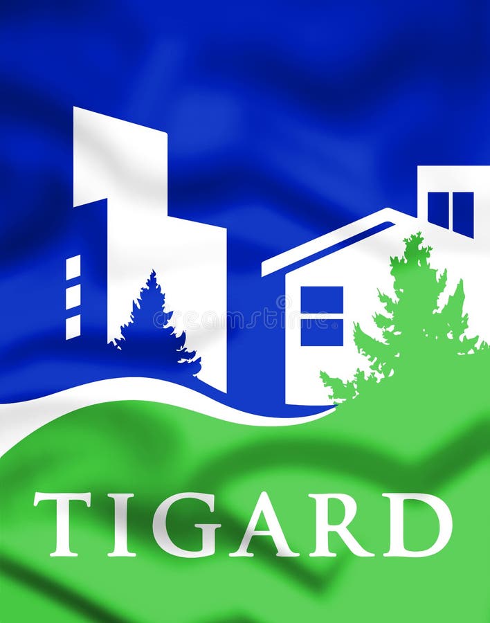 3D Seal of Tigard Oregon, USA. Stock Illustration - Illustration of ...