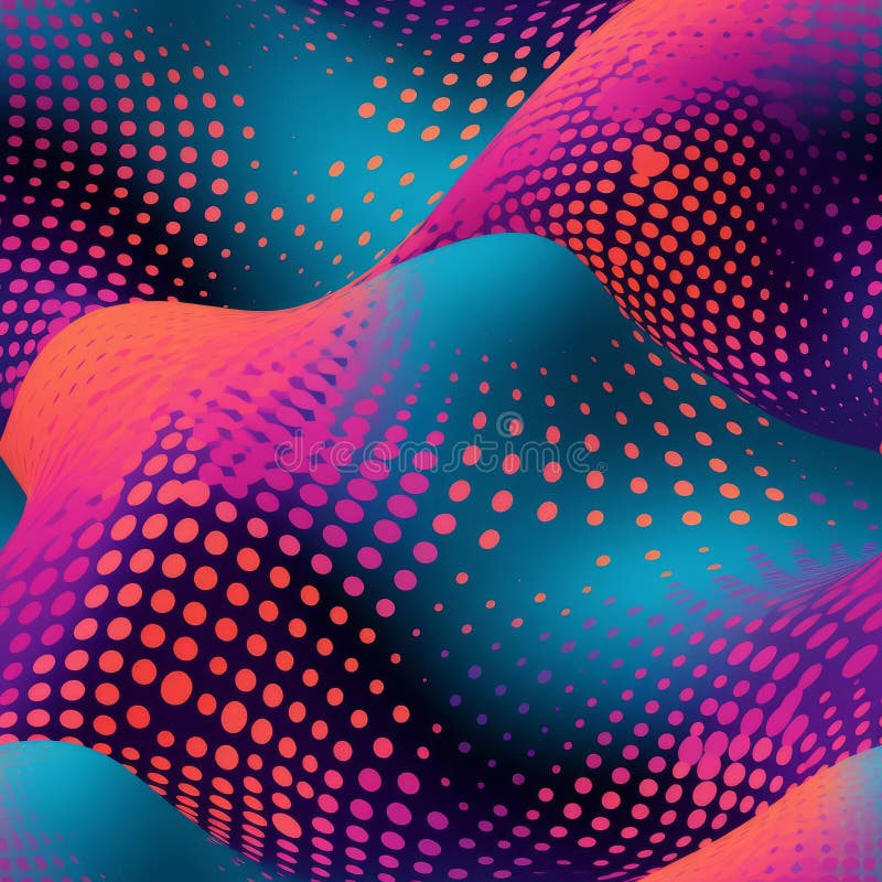 Vibrant Abstract Composition with Undulating Wave Pattern Design Stock ...