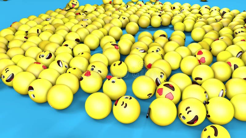 Loopable Animation of a Confused Yellow Emoji Isolated on White. Stock ...