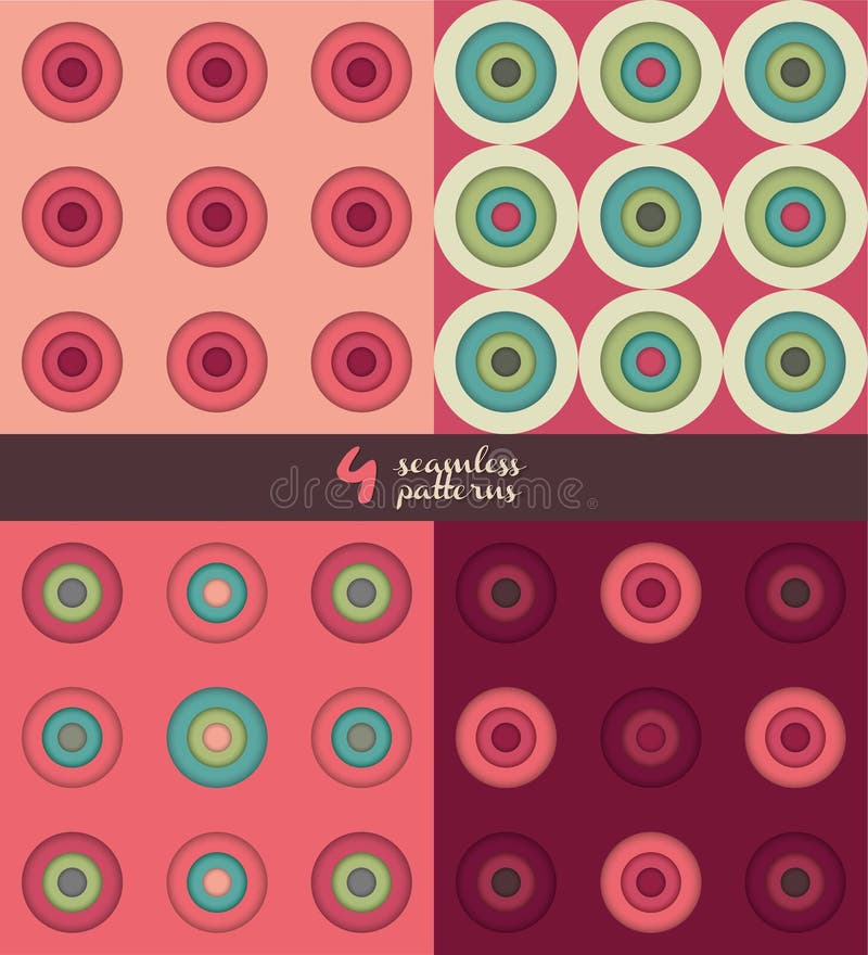 3d Seamless Pattern, Paper Cut Geometric Modern Background. Craft Style ...