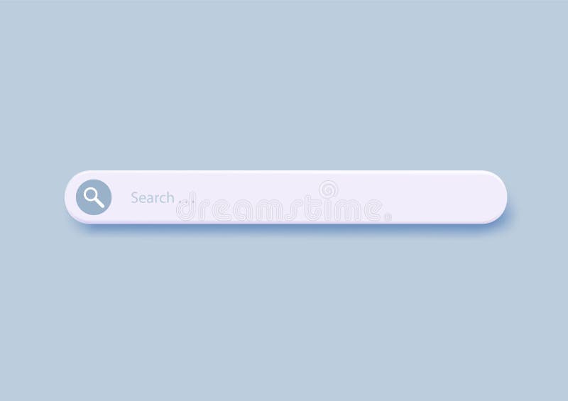 3D search bar. stock vector. Illustration of click, computer - 237122207