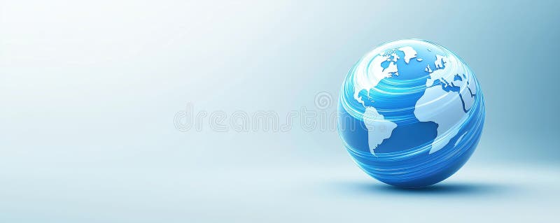 A 3D Search Engine Globe with Swirling Search Queries Around it ...