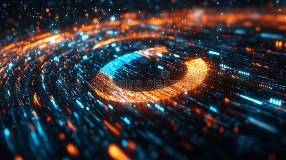 3D Search Engine Logo Surrounded by Swirl Data Generative AI ...