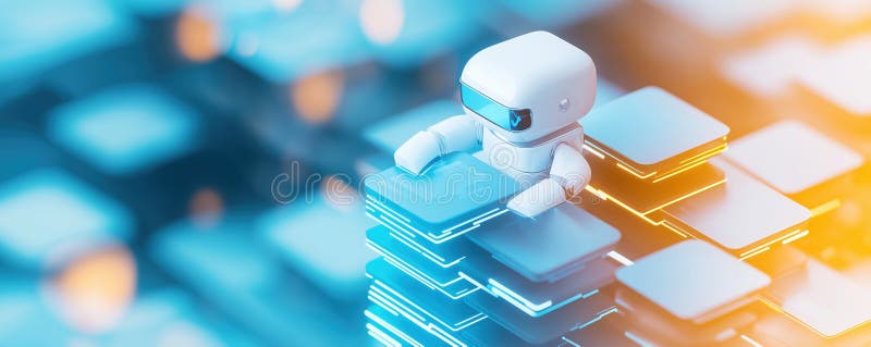 A 3D Search Engine Robot Sorting through Layers of Holographic Data ...