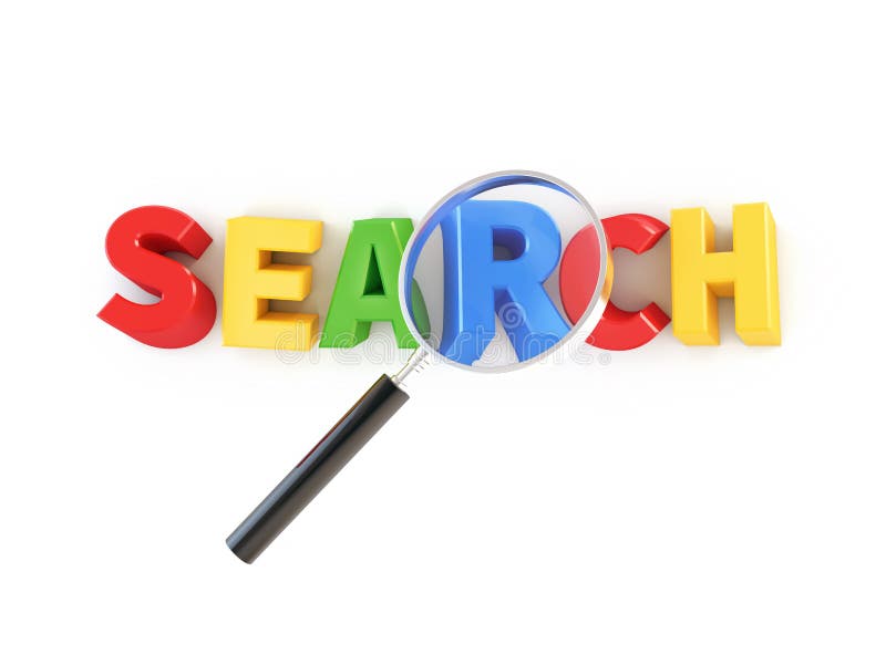 3d Search icon stock illustration. Illustration of colors - 45749043