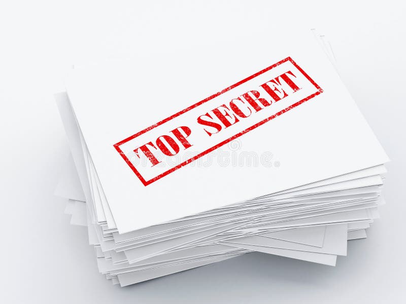 3d Secret Archive, Paper Sheets. Stock Illustration - Illustration of ...