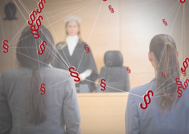 3D Section Symbol Icons and Justice Balance Scales Stock Photo - Image ...