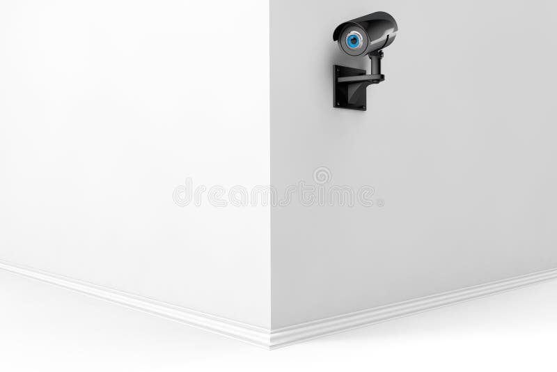 3d Security Camera with Eye Stock Image - Image of monitoring, safe ...