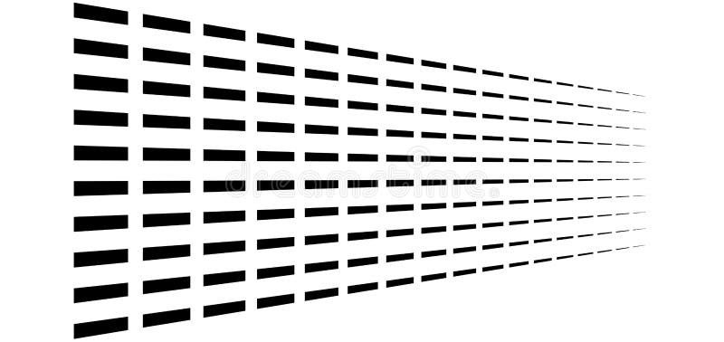 3d Segmented, Dashed Lines Geometric Pattern. Vanish, Diminish Strips ...