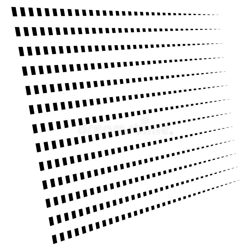 3d Segmented, Dashed Lines Geometric Pattern. Vanish, Diminish Strips ...