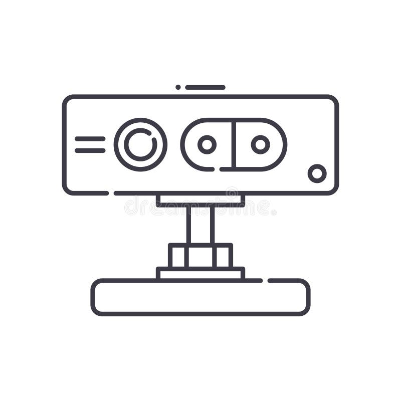 3d Sensor Icon, Black Vector Sign with Editable Strokes, Concept ...