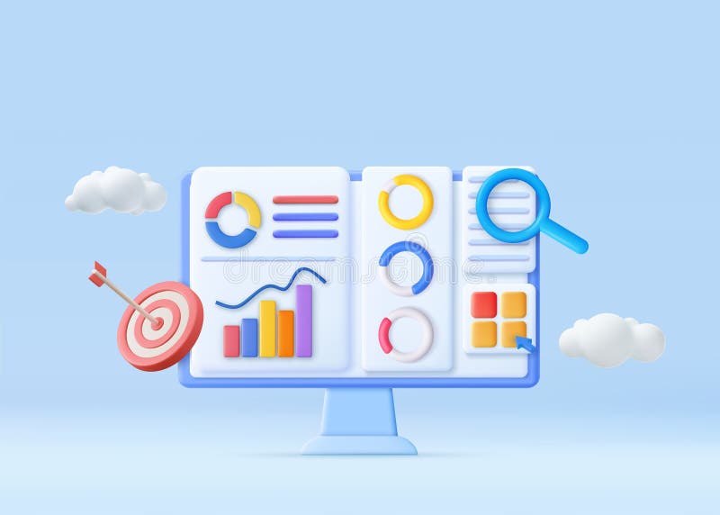 3D SEO Optimization stock vector. Illustration of business - 297191007