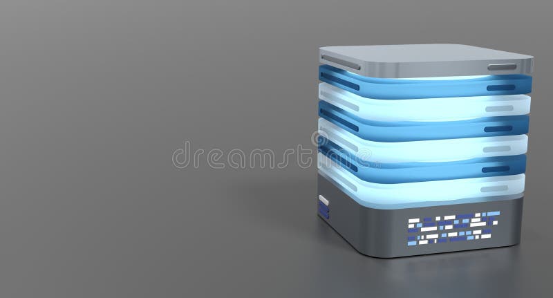 3d Server Icon Glowing Server Computer Server 3d Render Icon Cloud