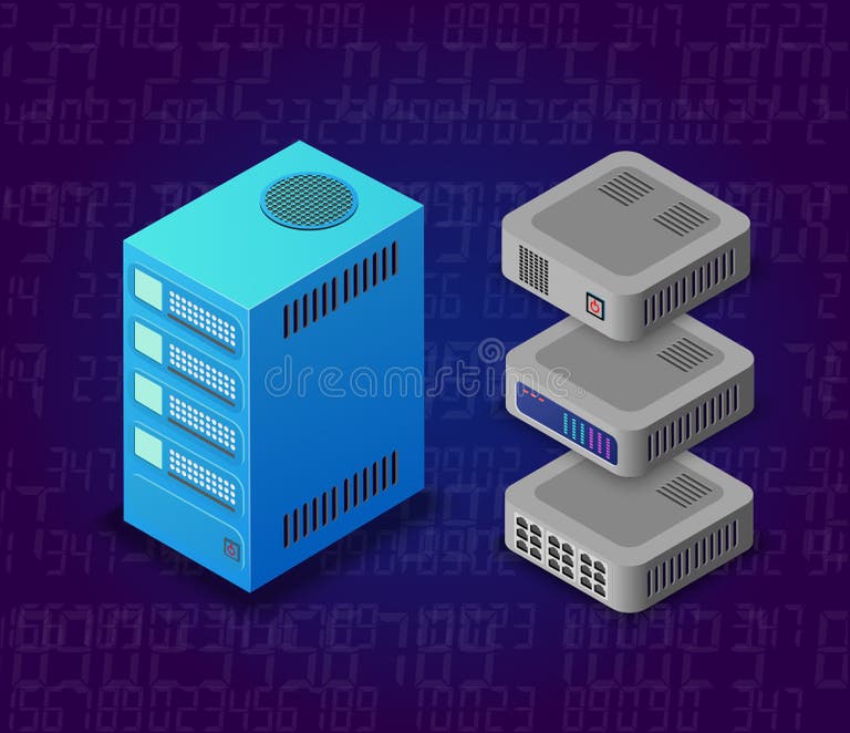 3d Server Network Technology Stock Vector - Illustration of hosting, global: 133922772