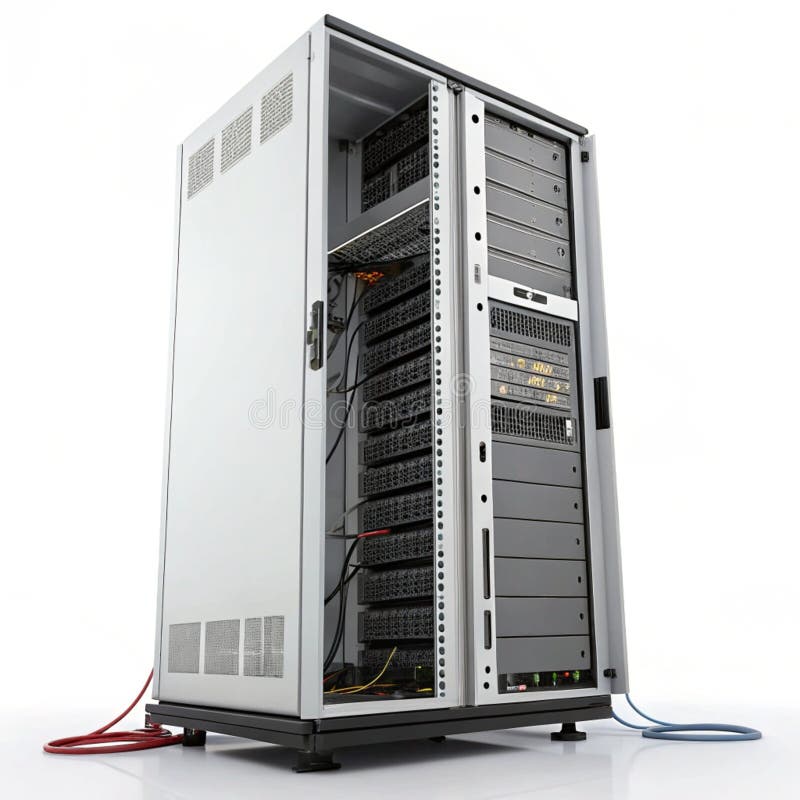 3D Server Unsafe Isolated on Transparent Background Stock Illustration ...