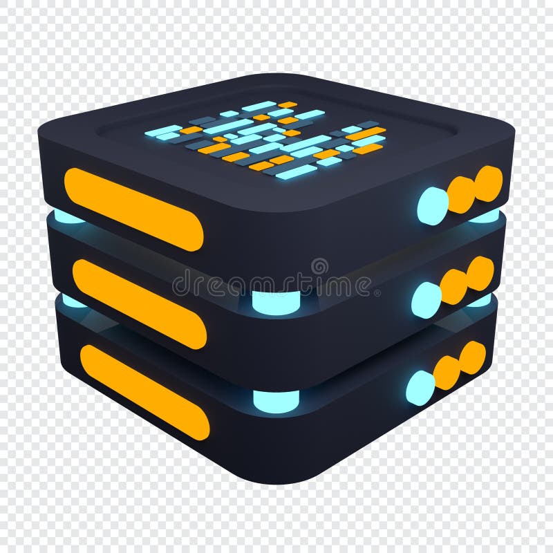 3d-serverpictogram. Computer Server 3d Renderpictogram. Cloud Computing ...