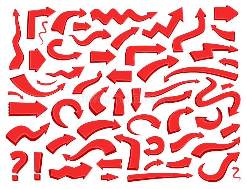 3d Set Arrows. Arrow Symbol Collection. Isometric Icons Vector ...