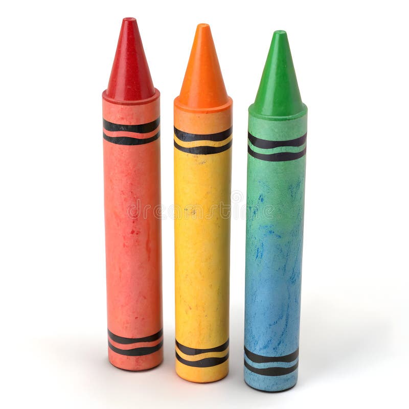 3D crayons stock illustration. Illustration of design - 367961215