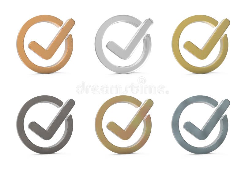 Check mark. 3d icon. stock illustration. Illustration of form - 103022344