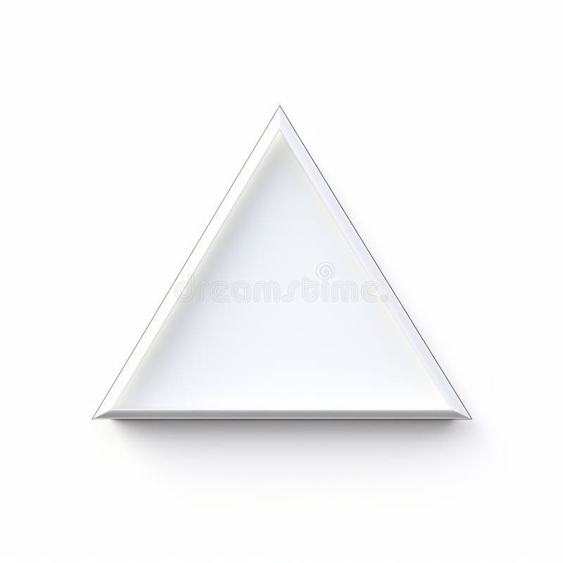 White Triangle Shape Illuminated on Isolated Background Stock ...