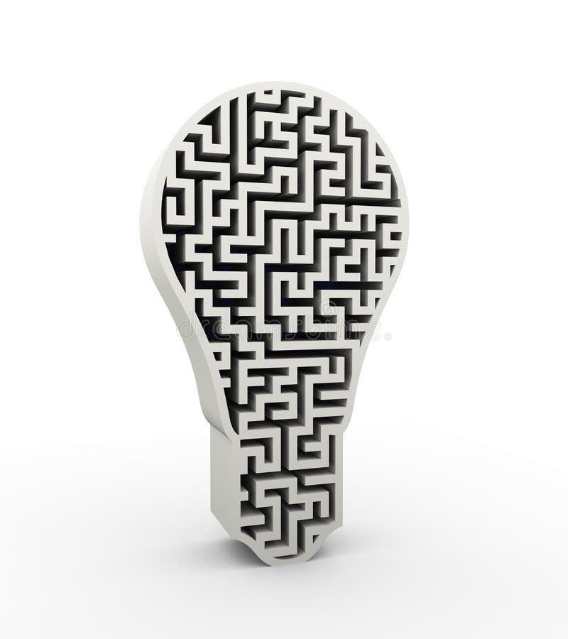 Light Bulb Shape Maze Stock Illustrations – 70 Light Bulb Shape Maze ...